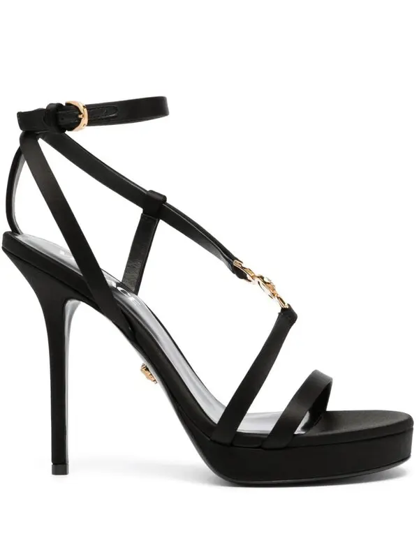 Versace Medusa '95 Embellished Stiletto Sandals - Black