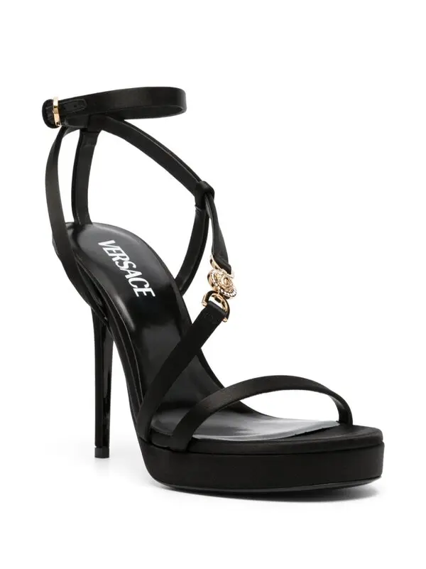 Versace Medusa '95 Embellished Stiletto Sandals - Black