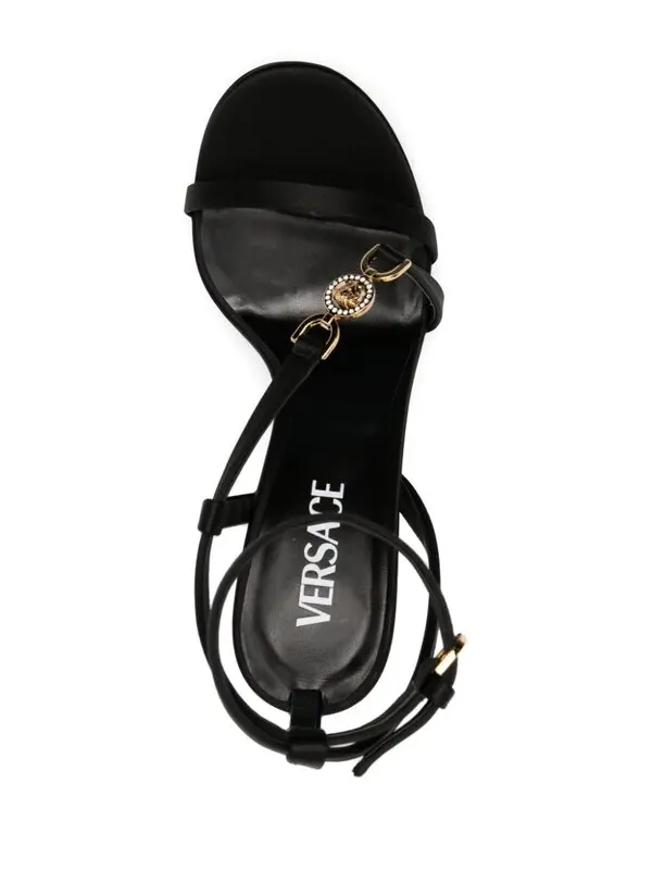 Versace Medusa '95 Embellished Stiletto Sandals - Black