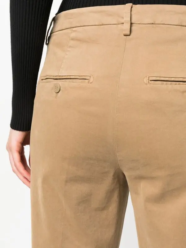 DONDUP Straight-leg Cropped Trousers - Brown