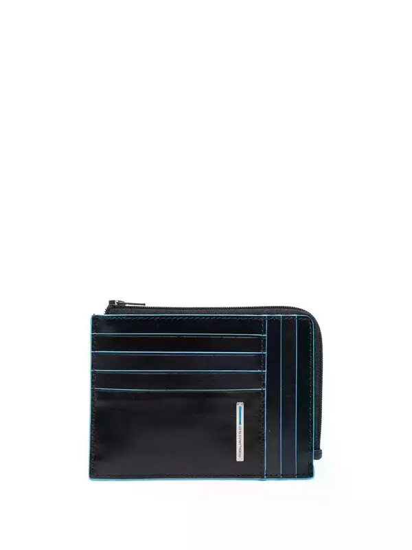 PIQUADRO B2 Revamp Zip Coin Wallet - Blue