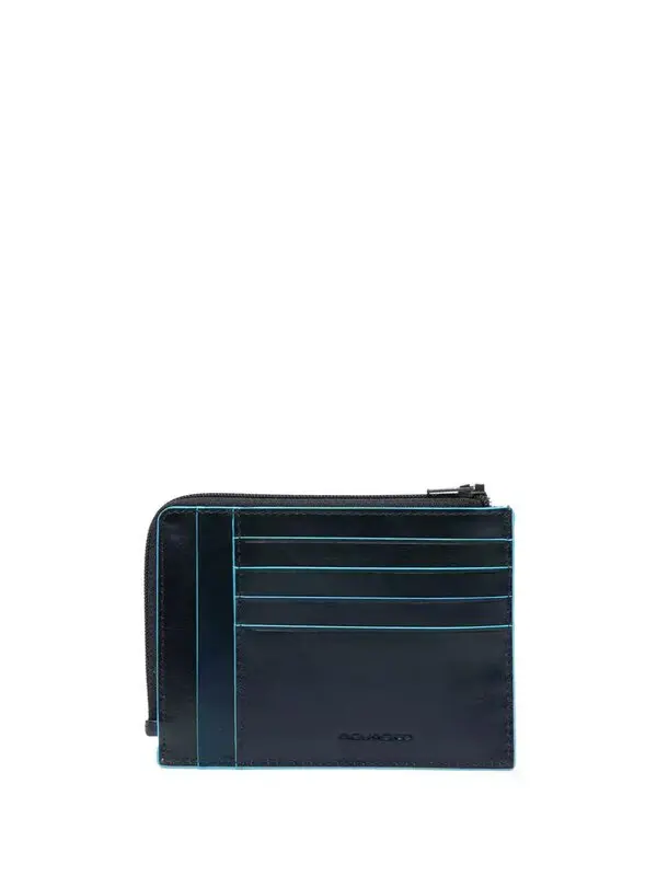 PIQUADRO B2 Revamp Zip Coin Wallet - Blue