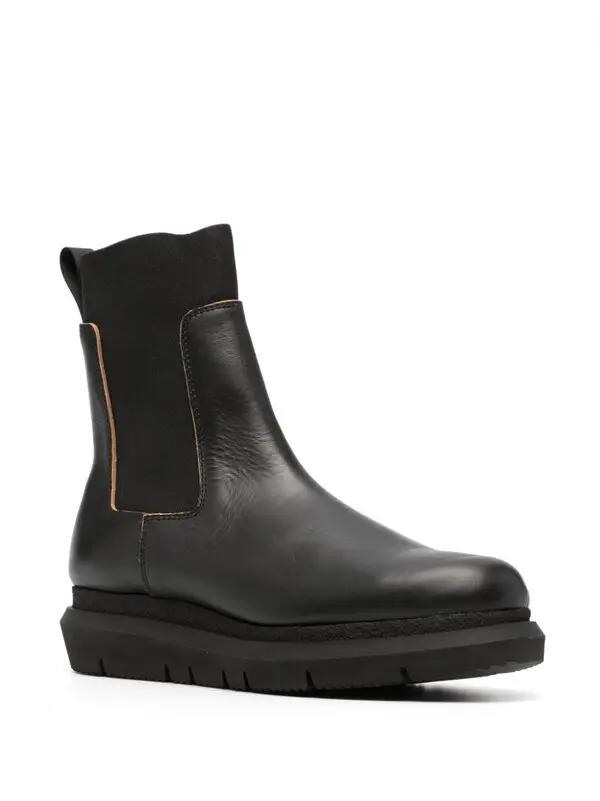 Sacai Round-toe Leather Chelsea Boots