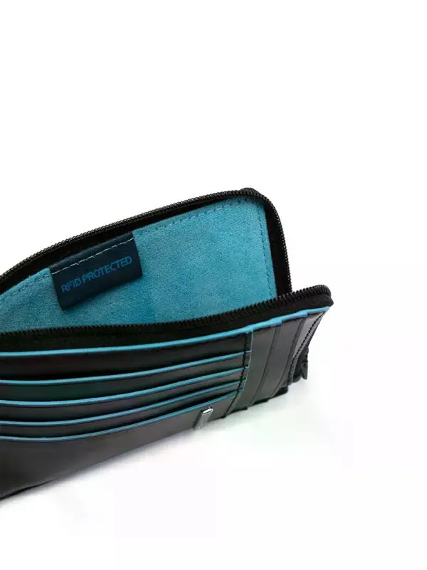 PIQUADRO B2 Revamp Leather Coin Wallet - Black