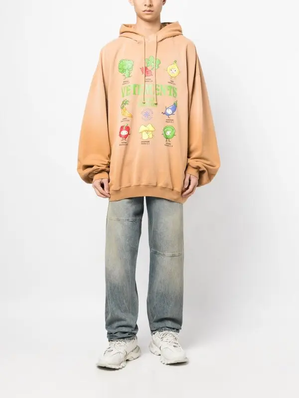 Vetements Vegan Logo Drawstring Hoodie