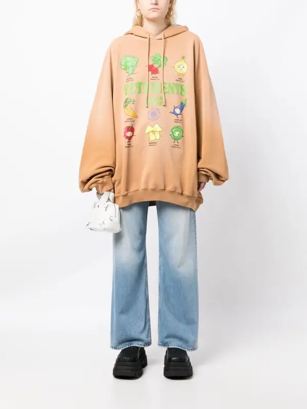 Vetements Vegan Logo Drawstring Hoodie