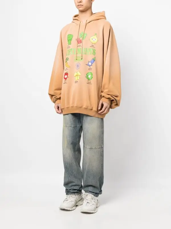 Vetements Vegan Logo Drawstring Hoodie
