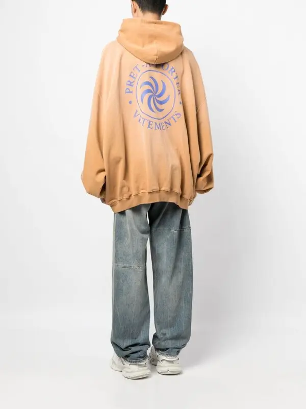 Vetements Vegan Logo Drawstring Hoodie