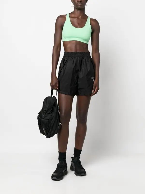 SPORTY & RICH Scoop-neck Sports Bra - Green