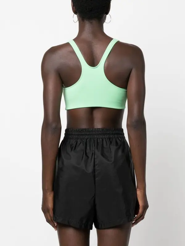 SPORTY & RICH Scoop-neck Sports Bra - Green
