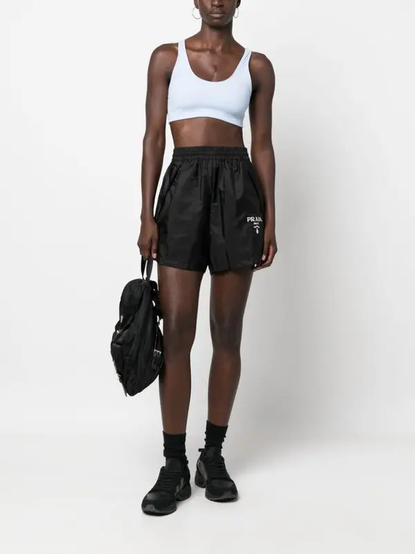 SPORTY & RICH Scoop-neck Sleeveless Sports Bra - Blue