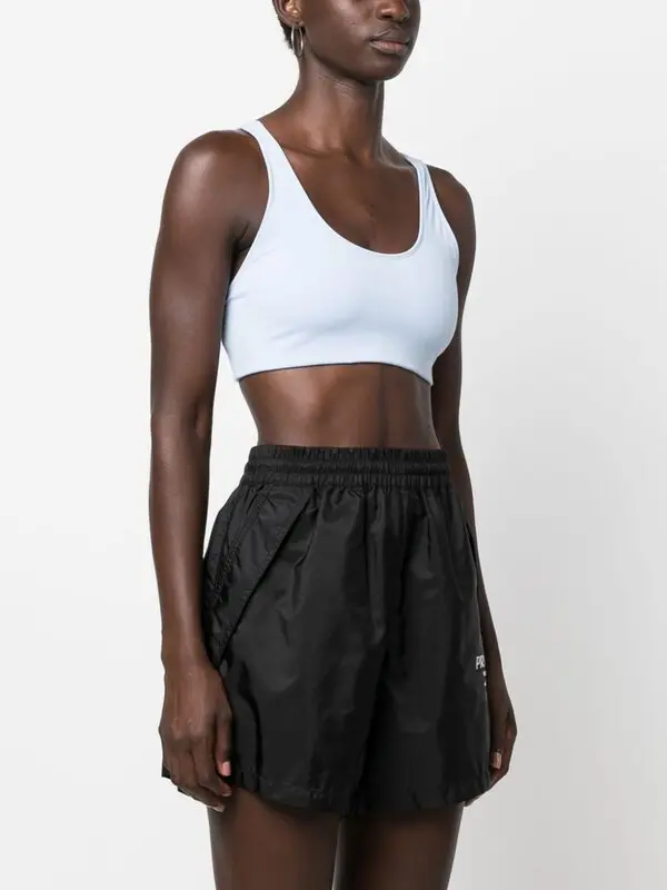 SPORTY & RICH Scoop-neck Sleeveless Sports Bra - Blue
