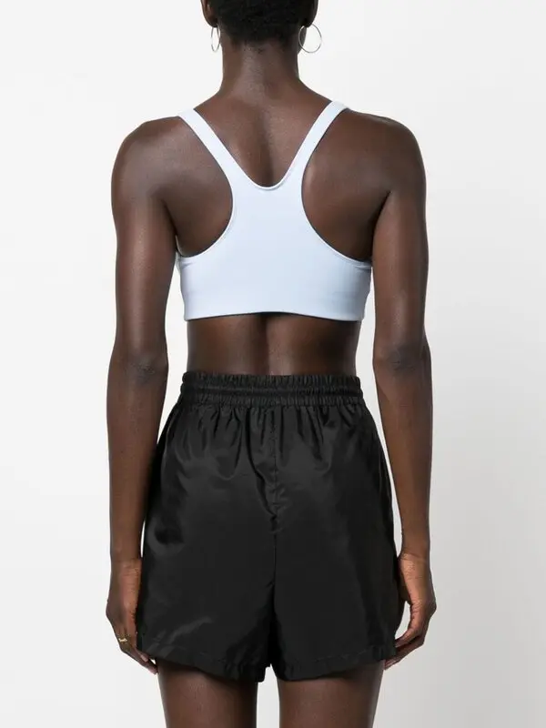 SPORTY & RICH Scoop-neck Sleeveless Sports Bra - Blue