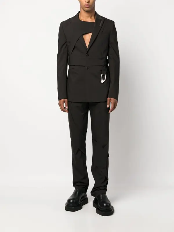 HELIOT EMIL Layered-effect Single-breasted Blazer