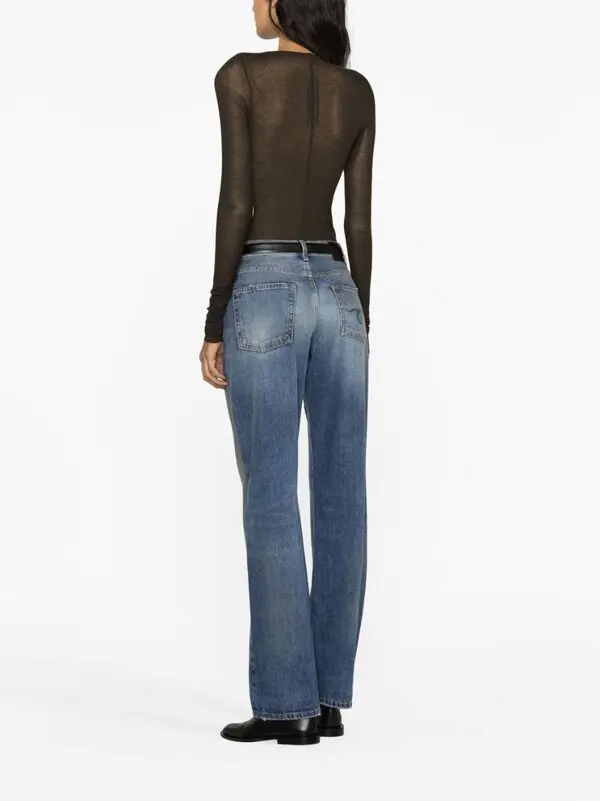 R13 Mid-rise Straight-leg Jeans - Blue