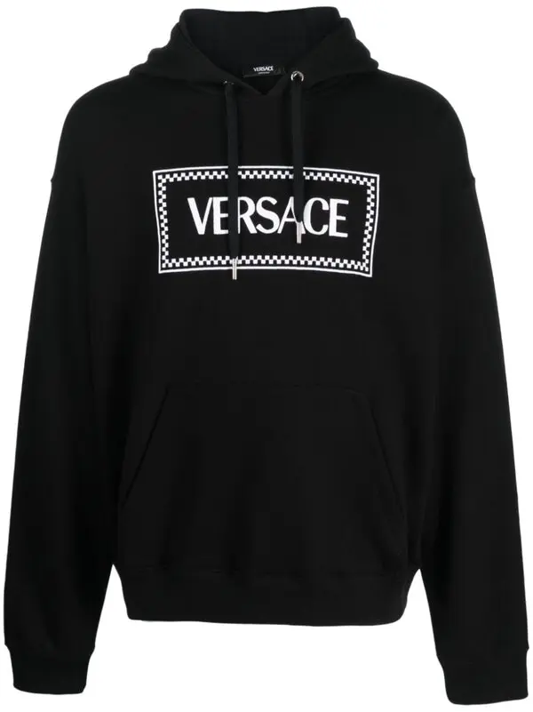 Versace 90s Vintage Logo-embroidered Hoodie