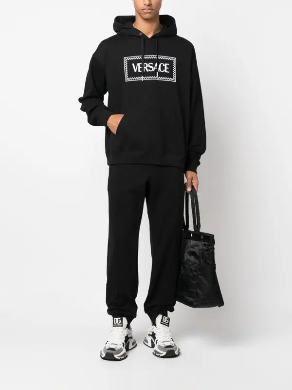Versace 90s Vintage Logo-embroidered Hoodie
