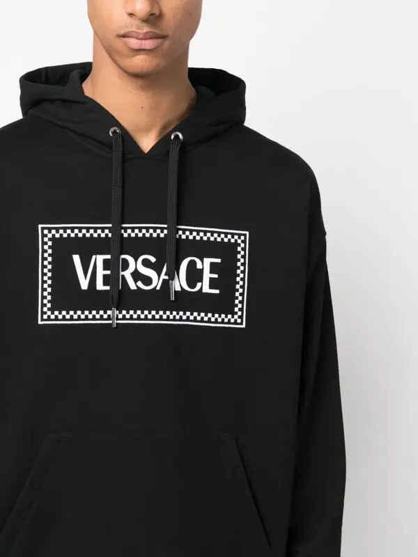 Versace 90s Vintage Logo-embroidered Hoodie