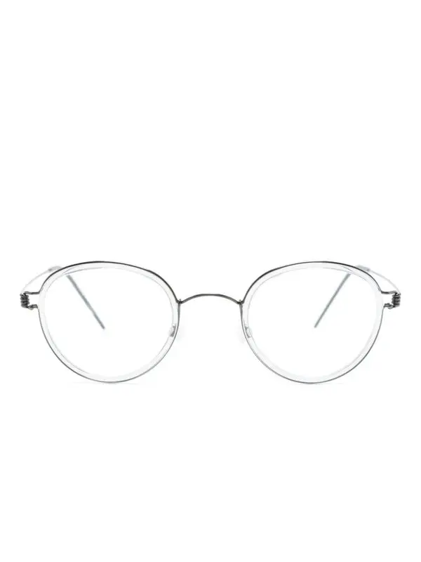 LINDBERG Round-frame Eyeglasses - Black