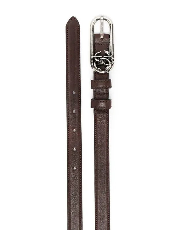 Roberto Cavalli Logo-buckle Leather Belt