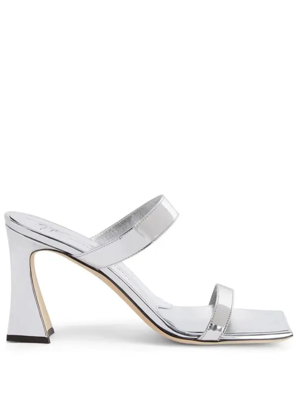 GIUSEPPE ZANOTTI Flaminia Double-strap Sandals - Silver