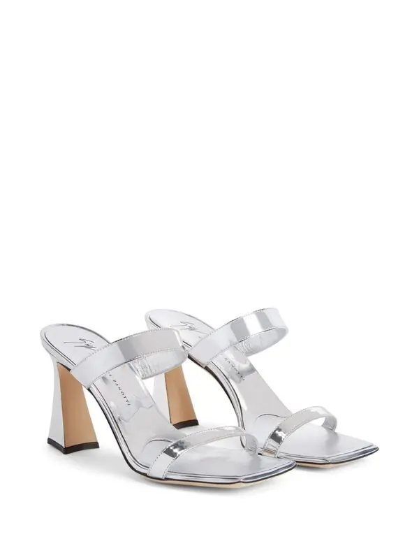 GIUSEPPE ZANOTTI Flaminia Double-strap Sandals - Silver