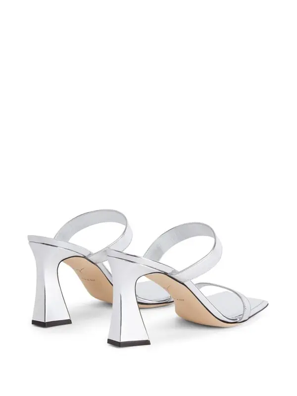 GIUSEPPE ZANOTTI Flaminia Double-strap Sandals - Silver
