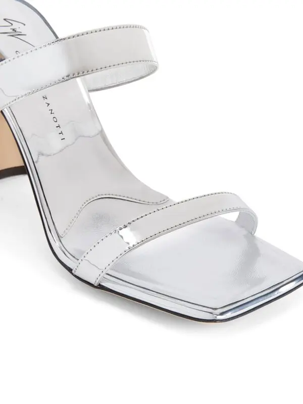 GIUSEPPE ZANOTTI Flaminia Double-strap Sandals - Silver