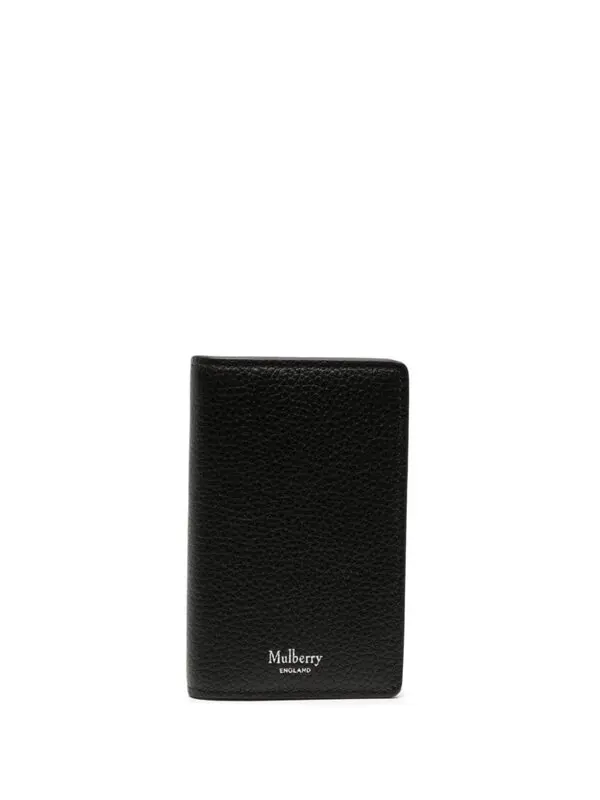 Mulberry Logo-stamp Leather Card Holder - Black