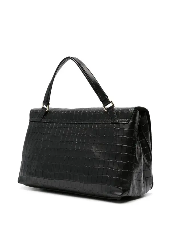 ZANELLATO Postina Crocodile-embossed Leather Bag