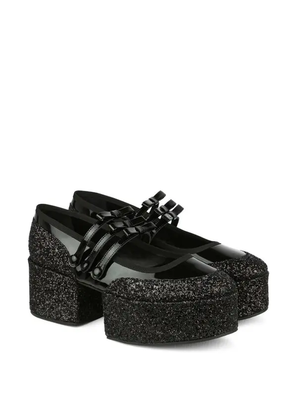 Noir Kei Ninomiya 70mm Glitter-embellished Platform Mary Janes