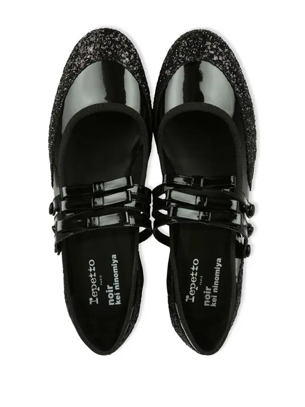 Noir Kei Ninomiya 70mm Glitter-embellished Platform Mary Janes