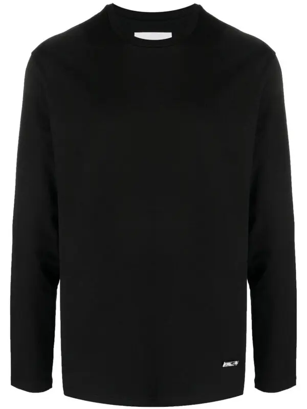 JIL SANDER Long-sleeved Cotton T-shirt - Black