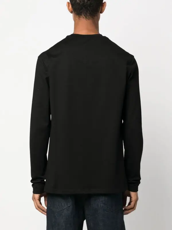 JIL SANDER Long-sleeved Cotton T-shirt - Black