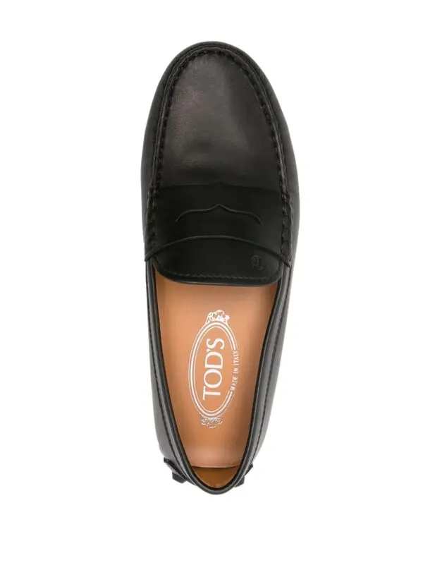 TOD'S Penny-slot Leather Loafers - Black