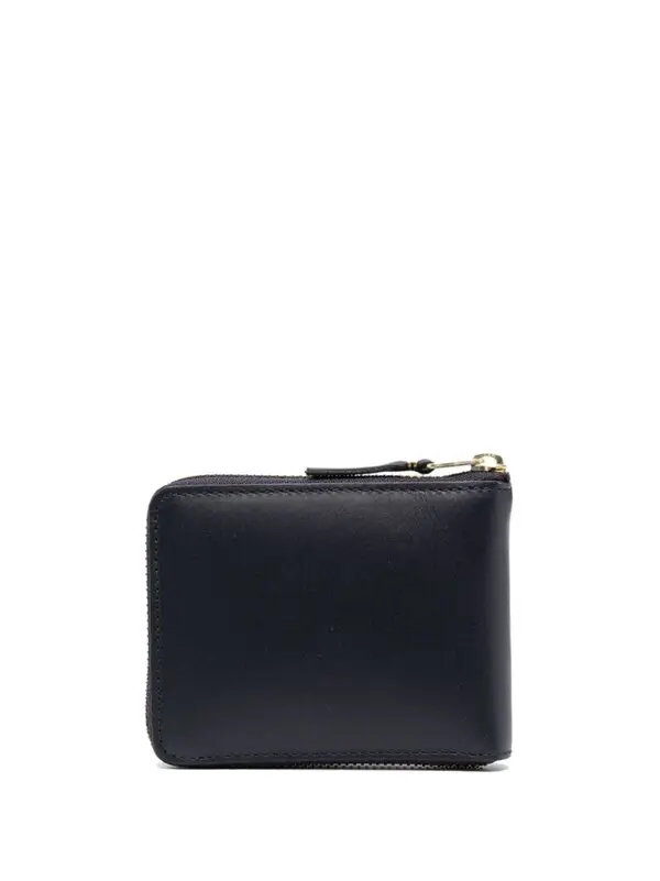 Comme Des Garçons Zip-around Leather Wallet - Blue