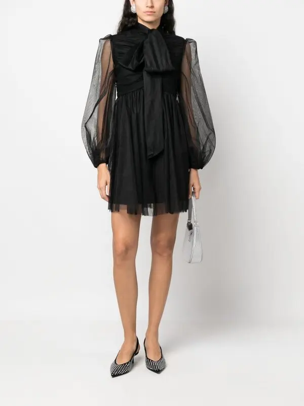 Zimmermann Pussy-bow Tulle Minidress