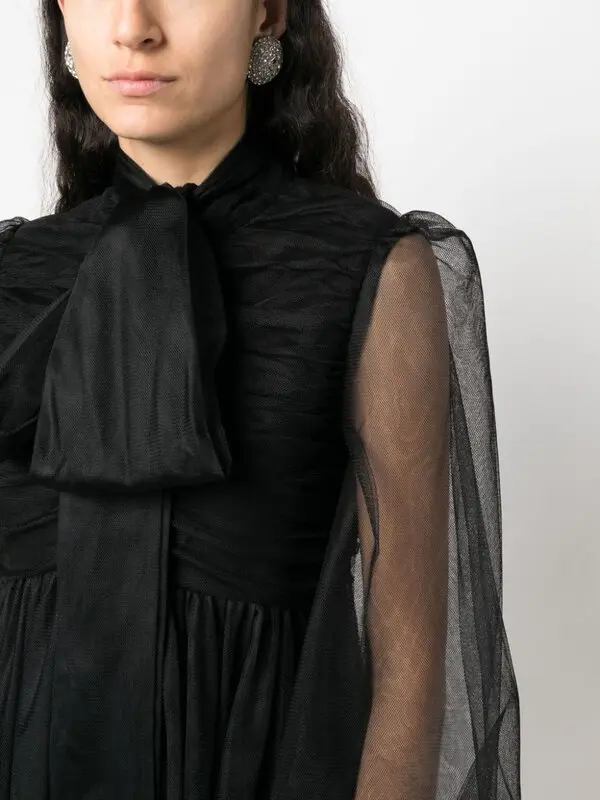 Zimmermann Pussy-bow Tulle Minidress