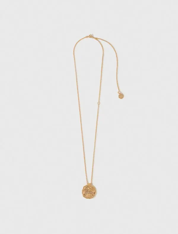 Maje Zodiac Medal Necklace - Sagittarius