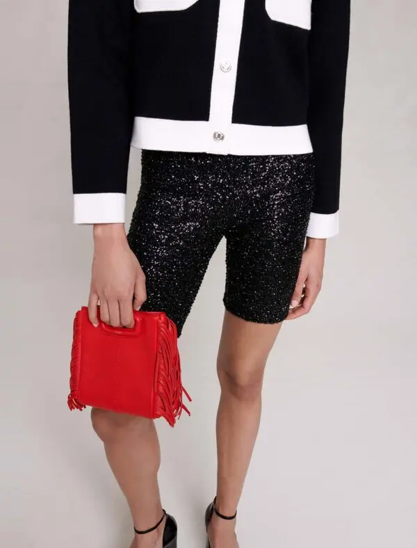 Maje Glittery Cycling Shorts