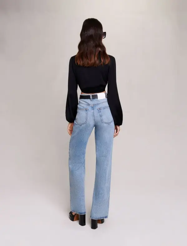 Maje Satin Tie-front Shirt