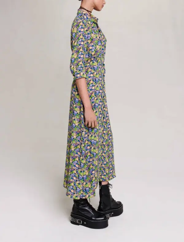 Maje Long Floral Dress