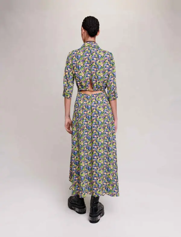 Maje Long Floral Dress