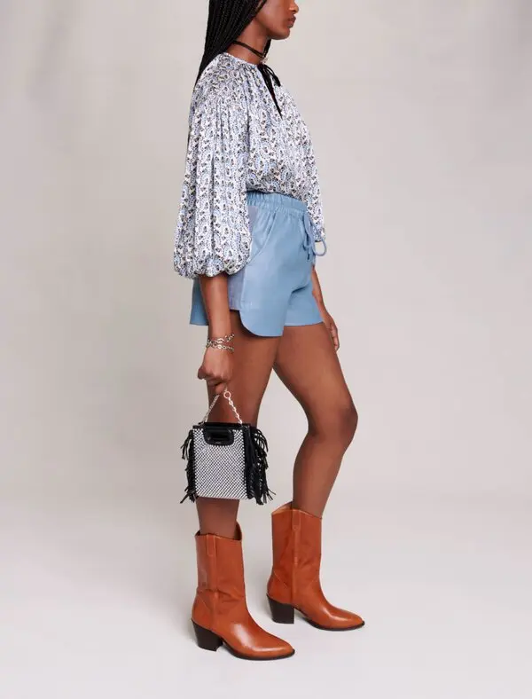 Maje Leather-look Shorts