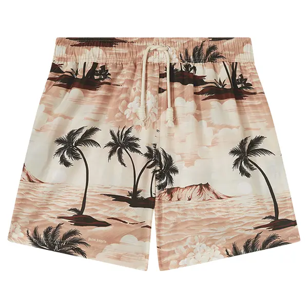 Palm Angels Hawaiian Dream Swimshorts - Cream