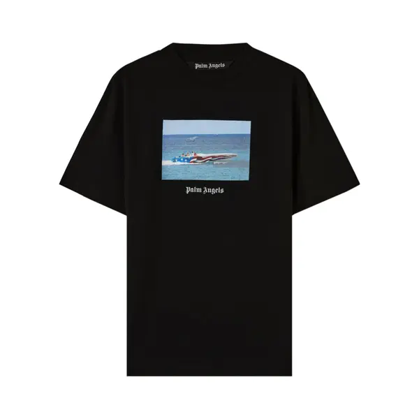 Palm Angels Getty Speedboat Tee /white - Black