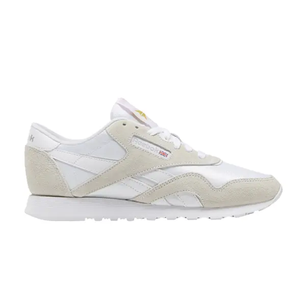 REEBOK Classic Nylon Lace Up Sneakers - White