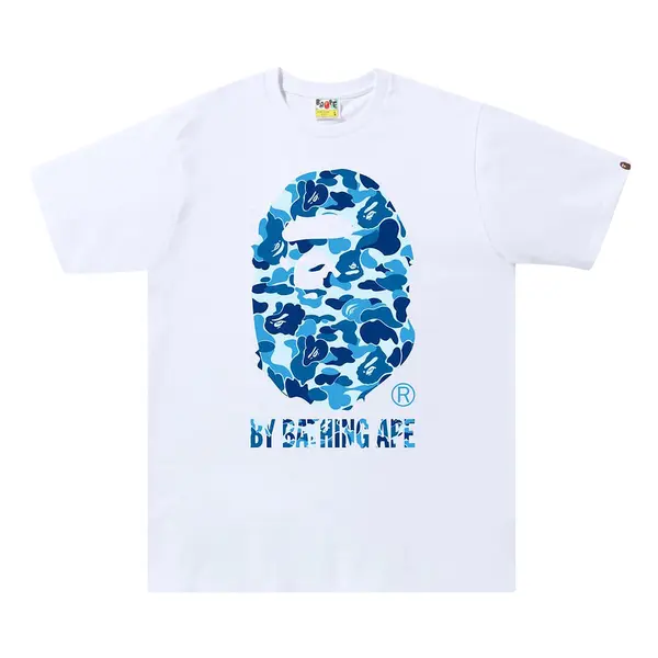 A BATHING APE Abc Camo Bathing Ape Tee /blue - White