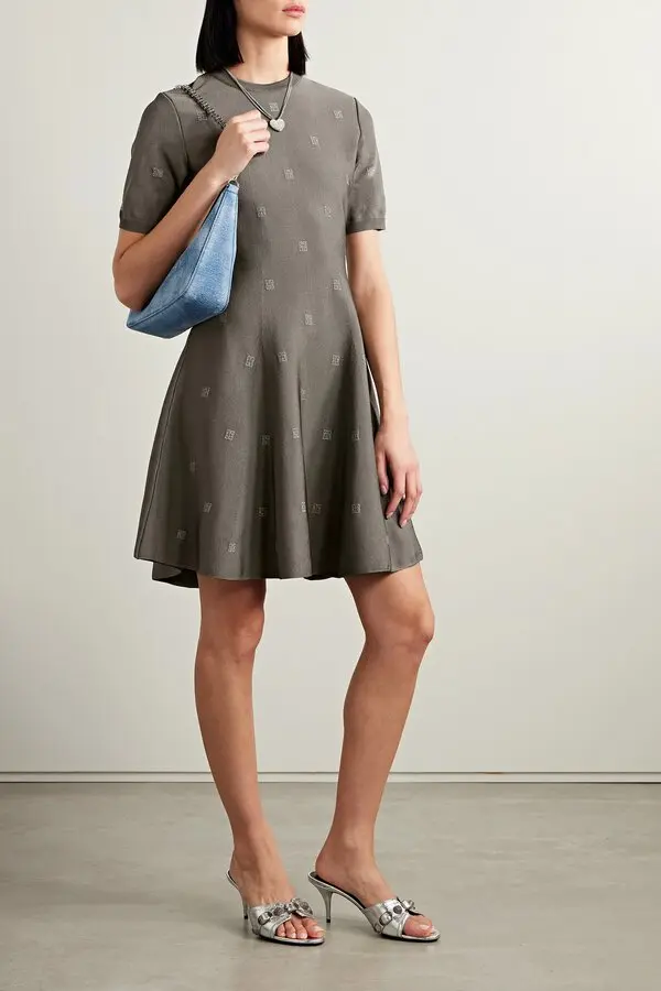 Givenchy 4g Stretch Jacquard-knit Mini Dress