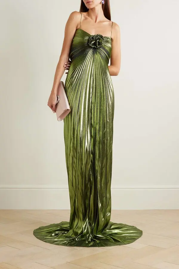 green emerald velvet dress Gucci Emerald Spring 2006 Cross Back Gown  The Kit Vintage